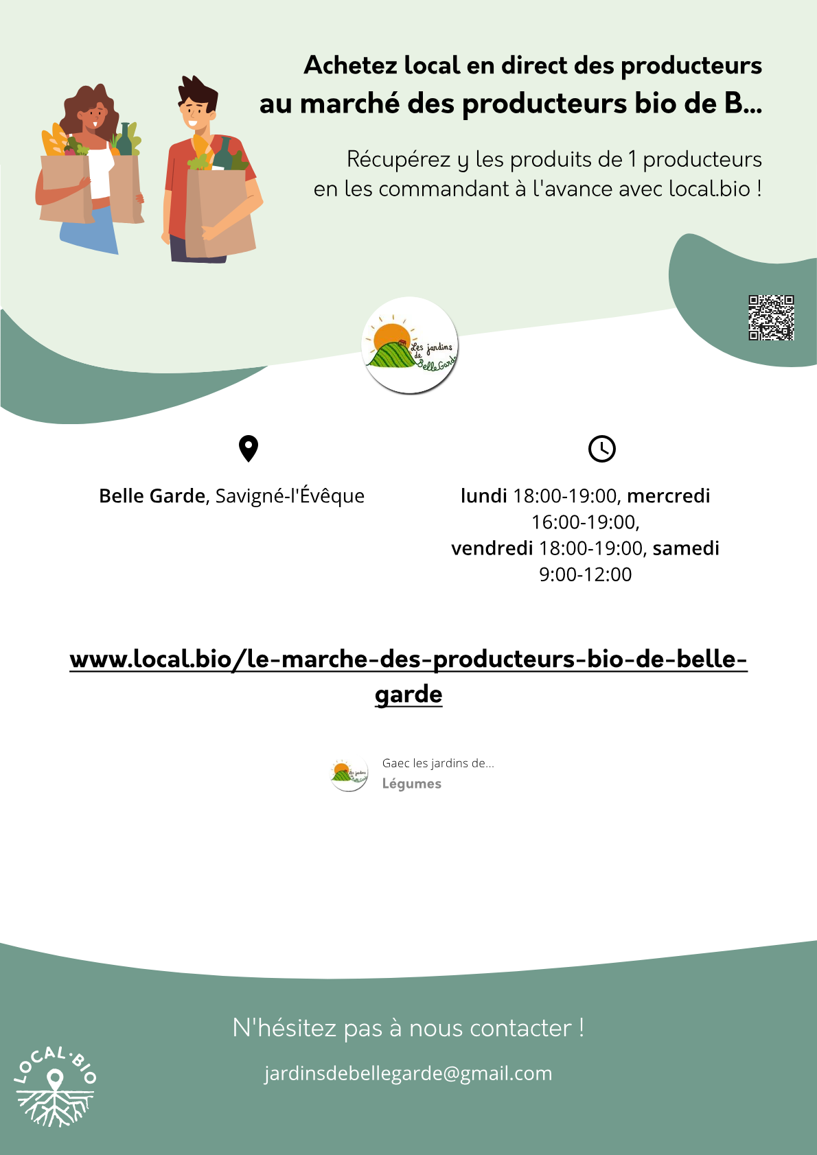 Le marché des producteurs bio de Belle Garde - produits locaux en vente ...
